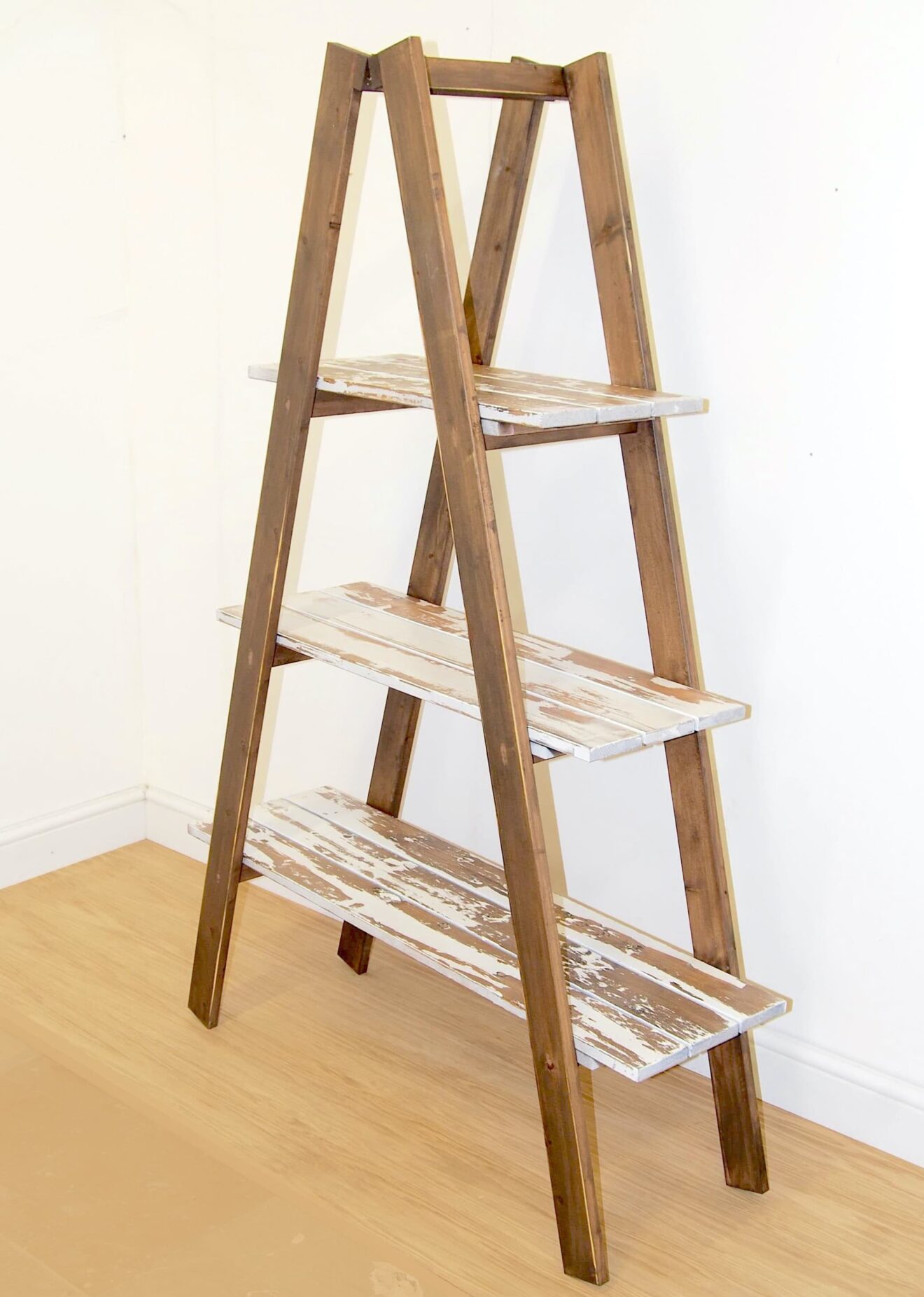 ladder shelf units pop-up furniture from Icon+Co grey ladder book shelf