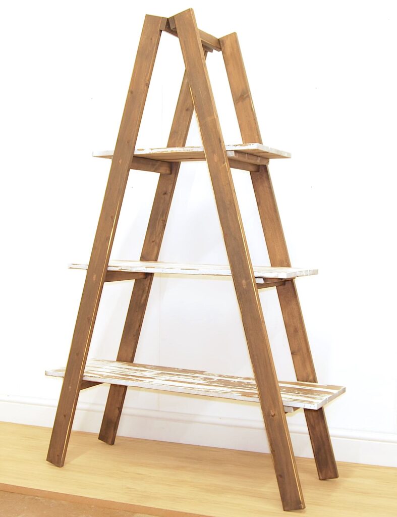 ladder shelf units pop-up furniture from Icon+Co grey ladder book shelf