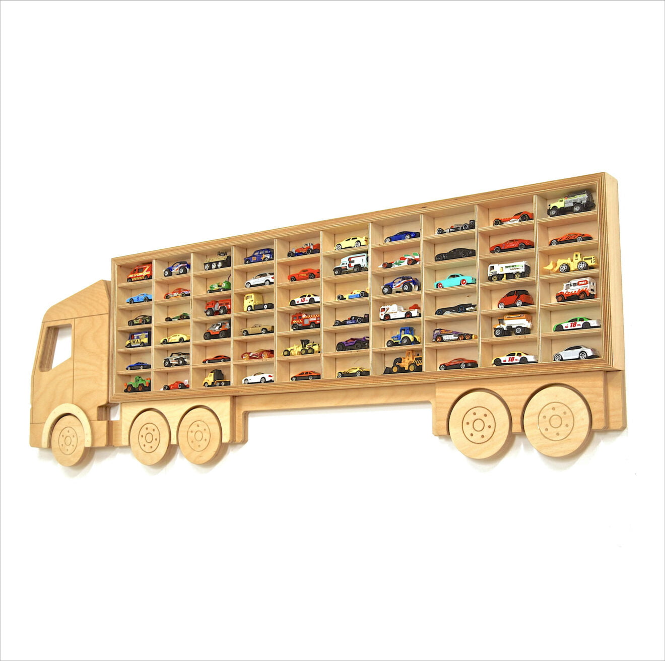 Toy car shelf display & storage unit by Icon & Co. American Cab Style
