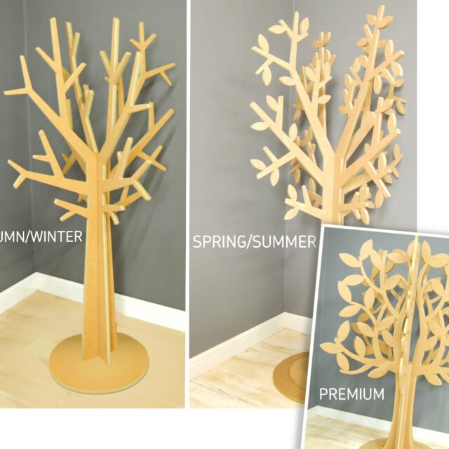 Display MDF plinths, retail museum, trees podiums